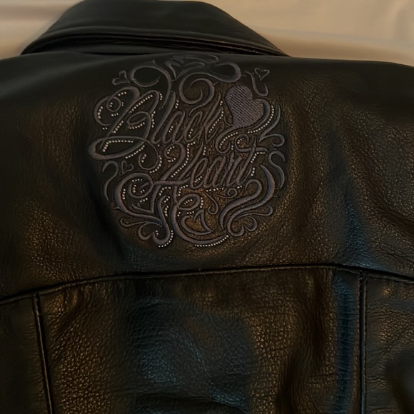 Blackheart | Jackets & Coats | Black Heart Motorcycle Leather Jacket ...